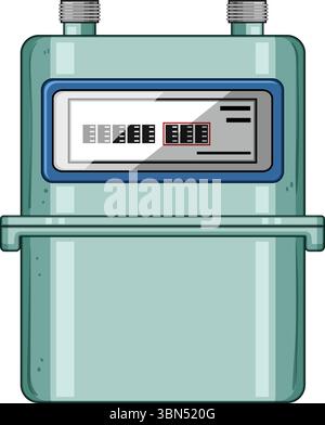 analog gas meter cartoon vector illustration Stock Vector Image & Art ...