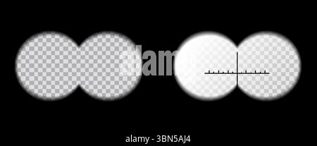 Viewfinder scale of binocular, periscope, military optic, sniper weapon ...