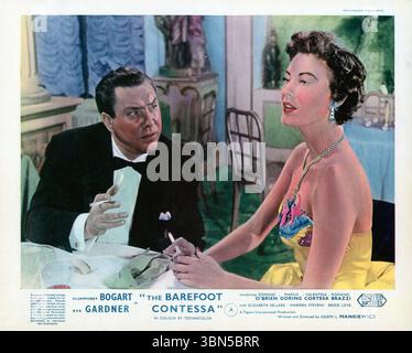 Lobby Card - Ava Gardner, Humphrey Bogart, "The Barefoot Contessa ...
