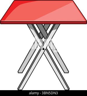 indoor plastic table cartoon vector illustration Stock Vector Image ...
