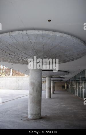 Brutalist Concrete Columns and Walkway in Tallinn Stock Photo - Alamy