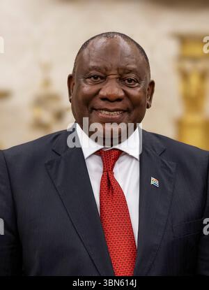 Cyril Ramaphosa, President of South Africa, during the opening ceremony ...