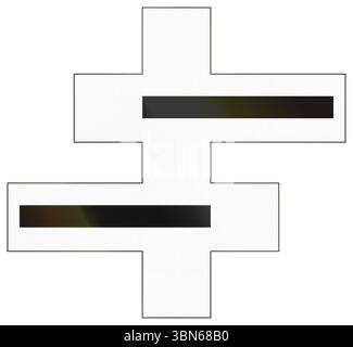 Belgian railway sign - Lower the pantograph Stock Photo - Alamy