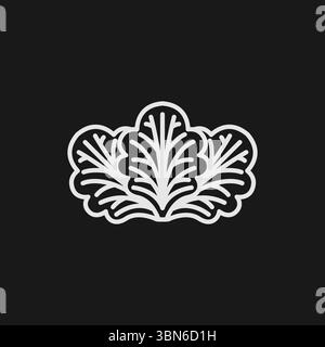 Japanese Paulownia 'Kiri' Mon Crest Icon for Traditional Asian Art and ...