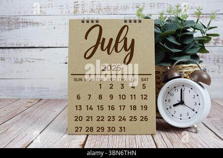 July 2025 annual monthly desk calendar for planning and management ...