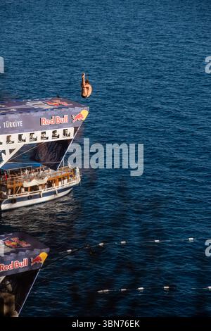 Antalya Red Bull Cliff Diving World Series sunset. 24.08.2024 Stock ...