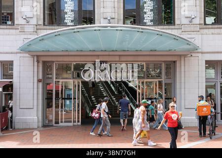 Covered entrance to the The Oracle shopping centre on the ...