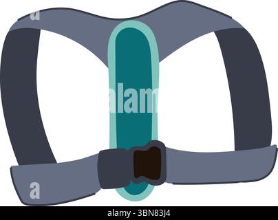 therapy back posture corrector cartoon vector illustration Stock Vector ...