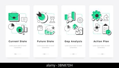 Stages of gap analysis onboarding mobile app screen Stock Vector Image & Art - Alamy