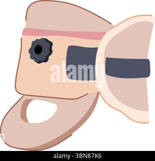 comfort cervical neck collar cartoon vector illustration Stock Vector ...