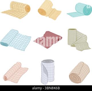 gauze roll set cartoon vector illustration Stock Vector Image & Art - Alamy