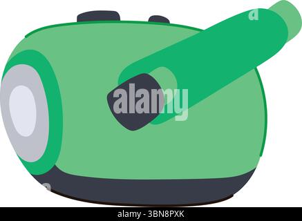 light hand crank flashlight cartoon vector illustration Stock Vector ...