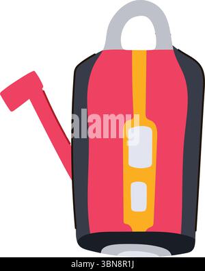 outdoor hand crank flashlight cartoon vector illustration Stock Vector ...