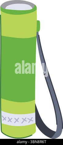 outdoor hand crank flashlight cartoon vector illustration Stock Vector ...