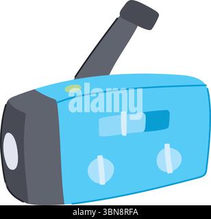 outdoor hand crank flashlight cartoon vector illustration Stock Vector ...