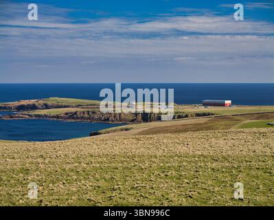 A panoramic view of Saxavord Space Port in Skaw, Unst, Shetland Stock ...