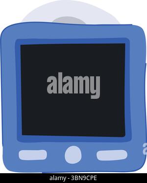 digital shower timer cartoon vector illustration Stock Vector Image ...