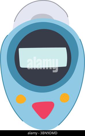 digital shower timer cartoon vector illustration Stock Vector Image ...