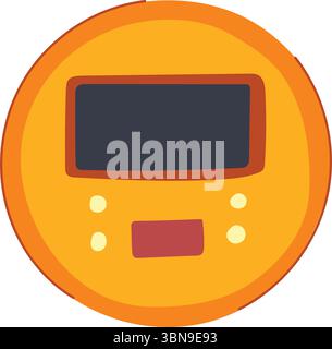 device shower timer cartoon vector illustration Stock Vector Image ...