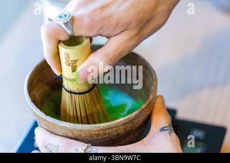 Oslo 20250630. Illustrative images of matcha. Photo: Amanda Pedersen ...