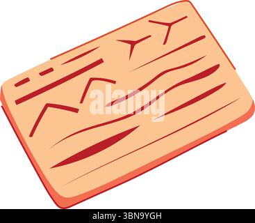 stitching suture practice pad cartoon vector illustration Stock Vector ...
