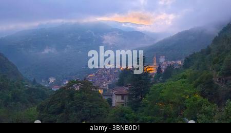 Pigna, Italy - June 1, 2025: Blue Hour Atmosphere in ligurian Village ...