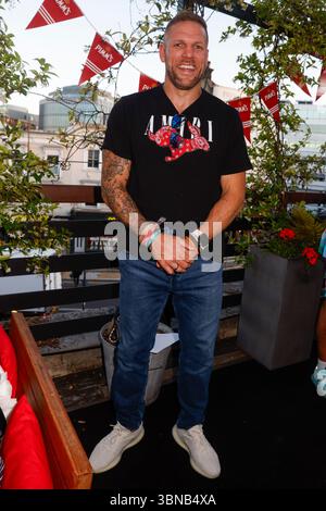 James Haskell attends the Lady Wimbledon's Rooftop Tennis Party at the ...