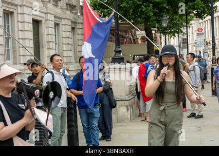 Chinese embassy, Mega embassy, London, UK, 17th January 2026, protest ...