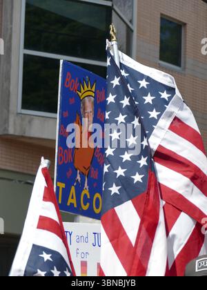 SEATTLE - JUN 14, 2025 - No Kings Rally - Demonstrating activist ...