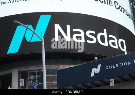 The Nasdaq MarketSite Times Square event space is seen in Times Square ...