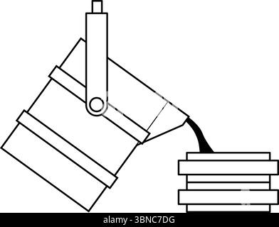 Molten metal poured from ladle set 9 Stock Vector Image & Art - Alamy
