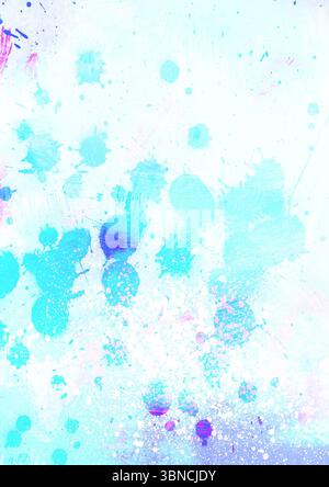 Macro shot of an abstract mixture of colorful acrylic paint splashes on ...