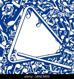 Triangular musical instrument vibrating at different frequencies from ...