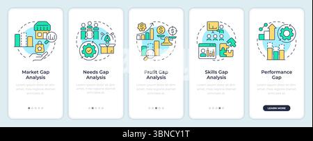 Types of gap analysis mobile app onboarding screens Stock Vector Image & Art - Alamy