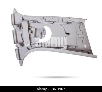 Gray front pillar trim - car interior part and element on white ...