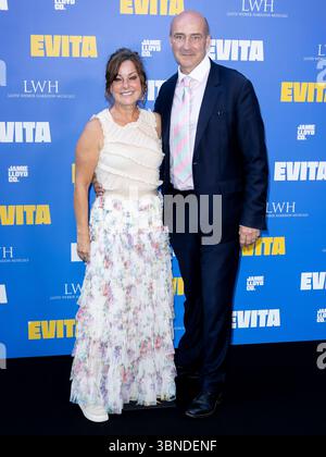 Producer Matthew Mitchell and Ruthie Henshall attend the opening night ...