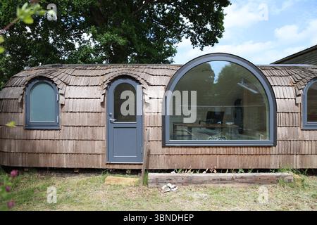 Wooden shingle covered office at Applegarth Farm Grayshott Hampshire UK ...