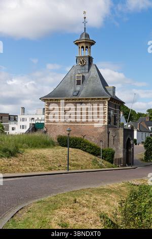 Medieval clock tower gate stands prominently in town center showcasing ...