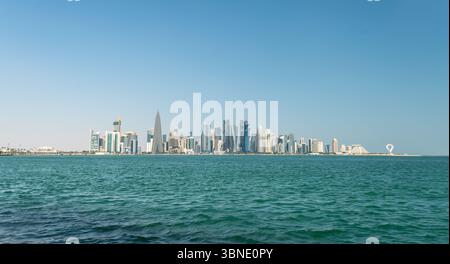 Beautiful Doha skyline view in the day time Stock Photo - Alamy