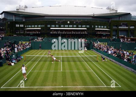 on day ten of the 2025 Wimbledon Championships at the All England Lawn ...