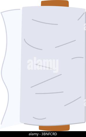 preservation cling film cartoon vector illustration Stock Vector Image ...