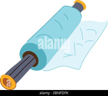 preservation cling film cartoon vector illustration Stock Vector Image ...