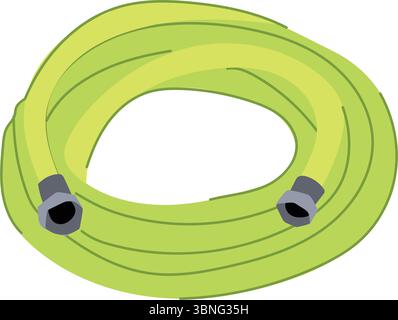 retractable garden hose cartoon vector illustration Stock Vector Image ...