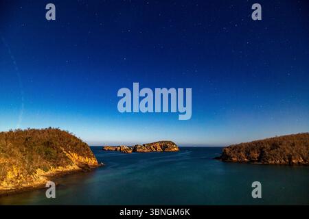 Playas Paraíso at night and dawn. Costa Careyes, Jalisco, Mexico Stock ...