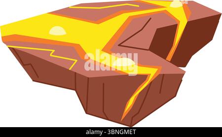 magma lava platform cartoon vector illustration Stock Vector Image ...
