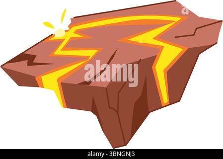 flow lava platform cartoon vector illustration Stock Vector Image & Art ...