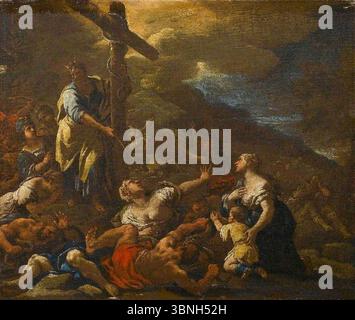 Moses and the Brazen Serpent by Luca Giordano Stock Photo - Alamy