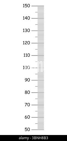 Kids height chart from 50 to 160 centimeters. Template for wall growth ...