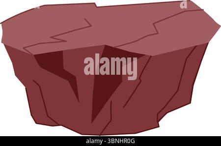 slate stone platform cartoon vector illustration Stock Vector Image ...