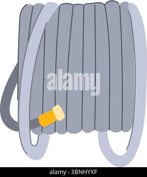 retractable garden hose cartoon vector illustration Stock Vector Image ...